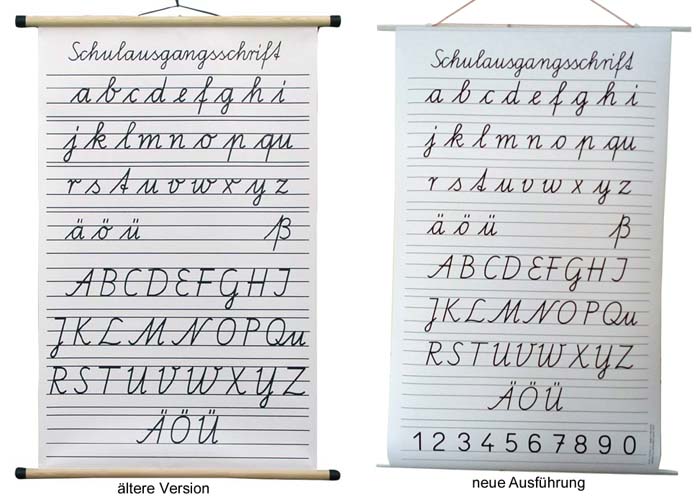 Schrifttafel - Schulausgangsschrift (SAS), 5302555 • Deutsch --> Schrifttafeln ...